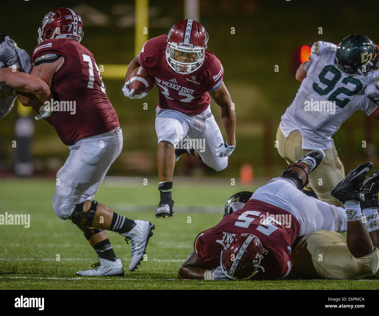 Las Cruces, New Mexico, USA. 28th Aug, 2014. New Mexico State's Xavier ...