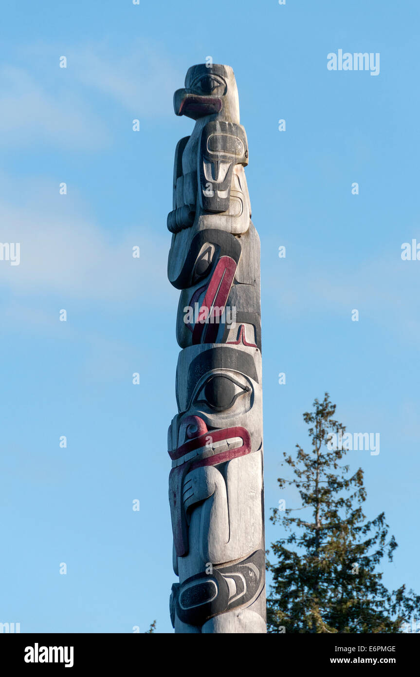 Elk203-4521v Canada, British Columbia, Haida Gwaii, Skidegate, Haida ...