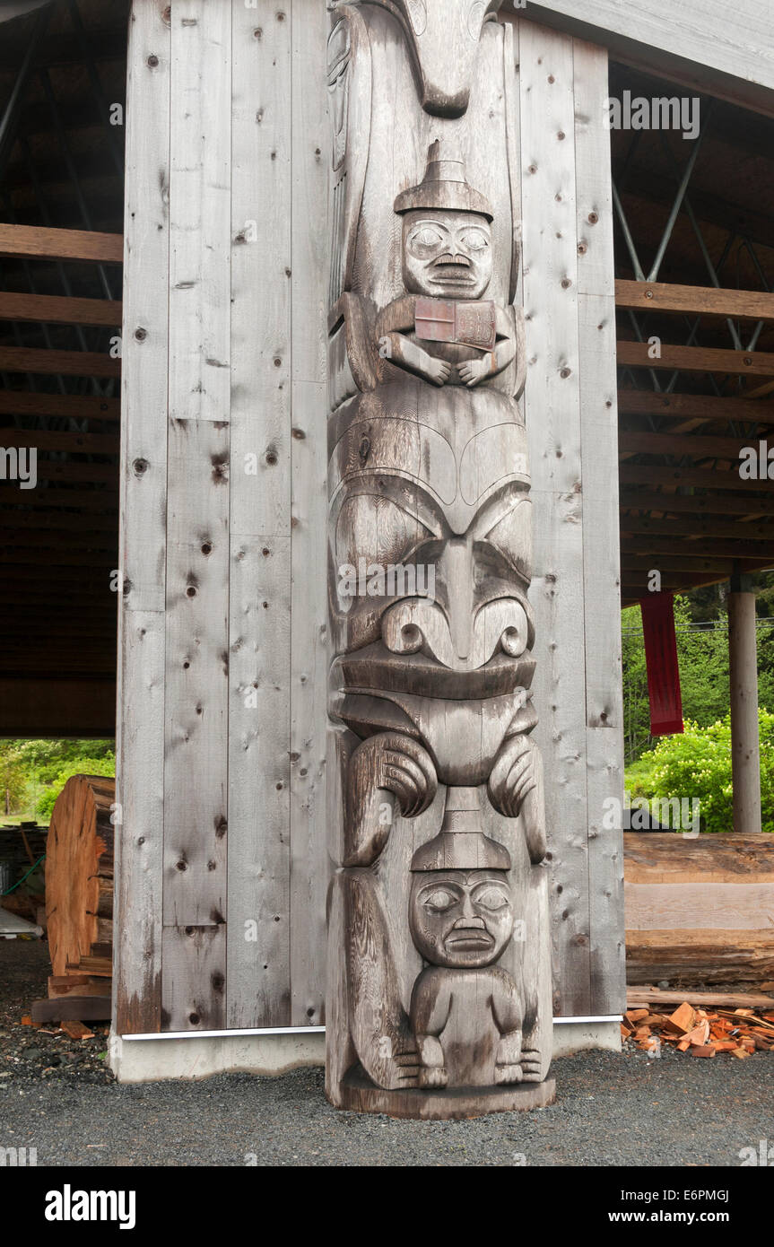 Elk203-4522v Canada, British Columbia, Haida Gwaii, Skidegate, Haida ...