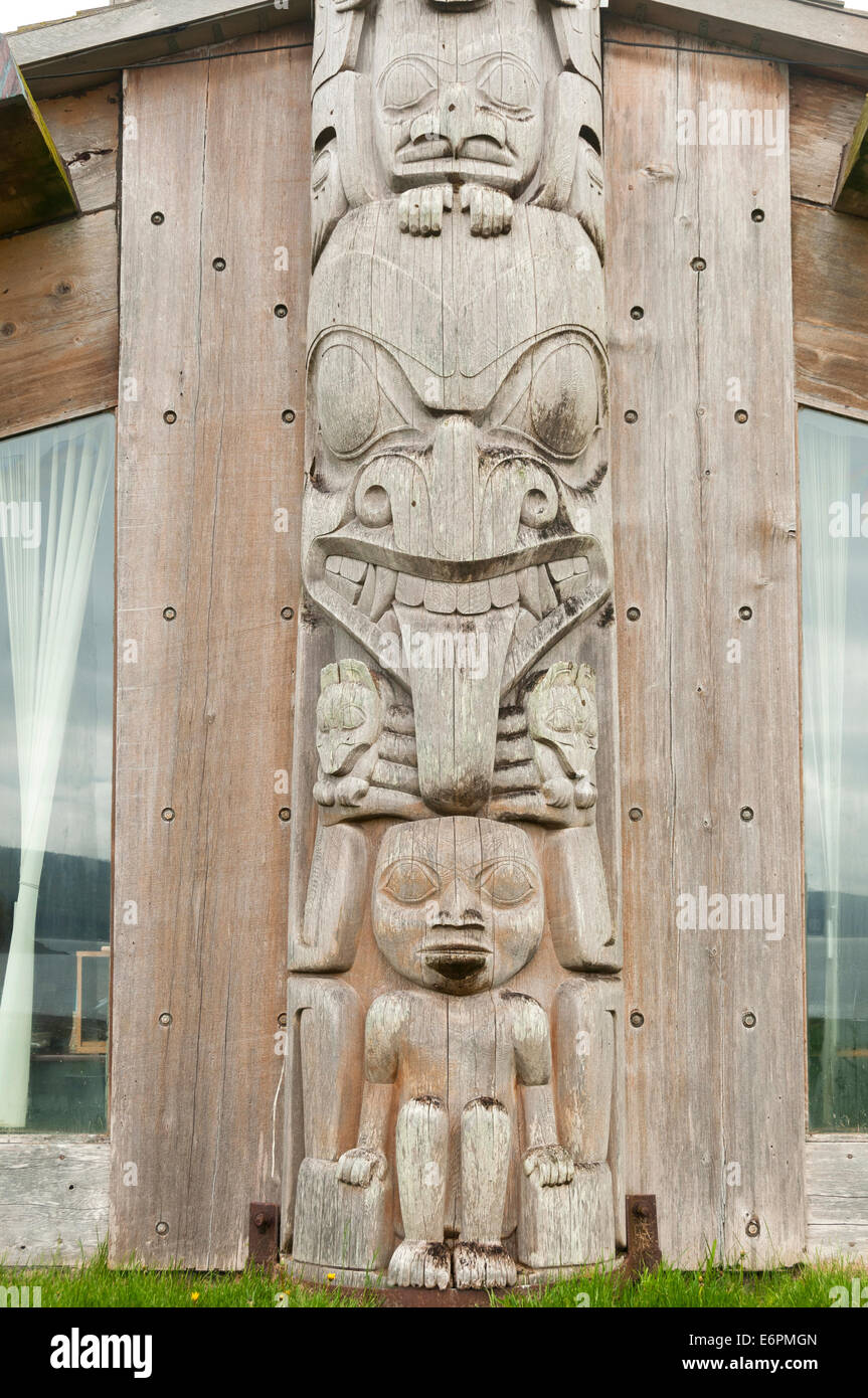 Elk203-4523v Canada, British Columbia, Haida Gwaii, Skidegate, Haida ...