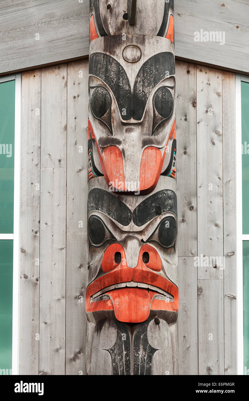 Elk203-4524v Canada, British Columbia, Haida Gwaii, Skidegate, Haida ...