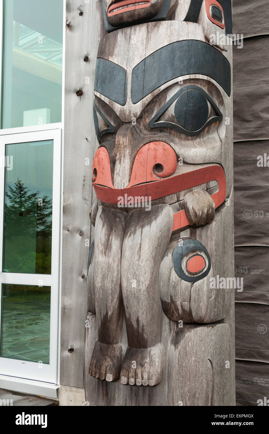 Elk203-4525v Canada, British Columbia, Haida Gwaii, Skidegate, Haida ...