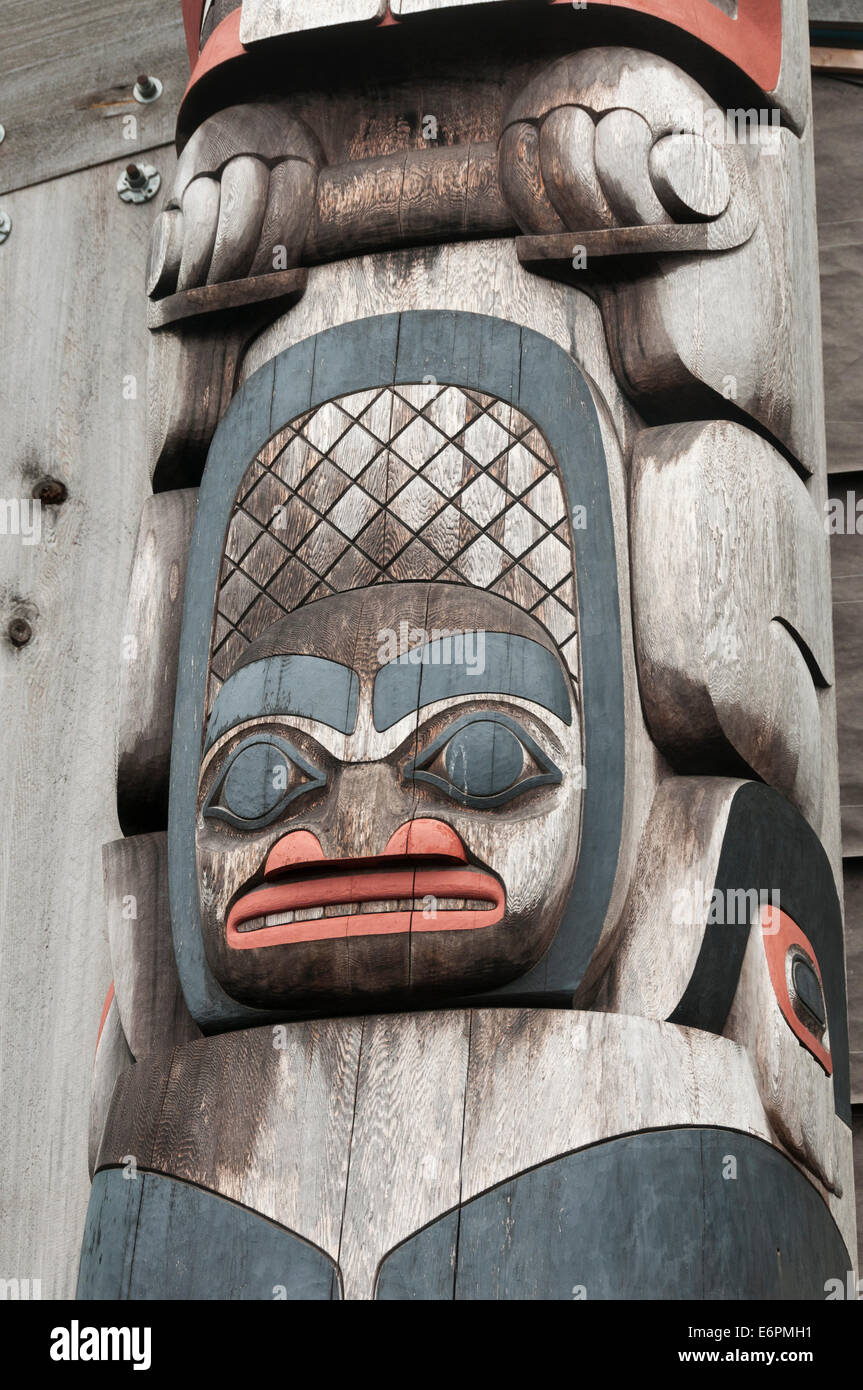 Elk203-4526v Canada, British Columbia, Haida Gwaii, Skidegate, Haida ...