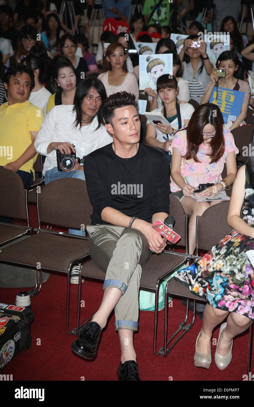 Taipei. 27th Aug, 2014. Actor Wallace Huo attends celebration party of ...