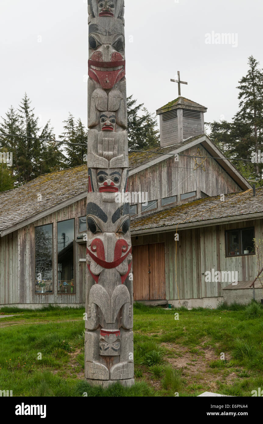 Elk203-4600v Canada, British Columbia, Haida Gwaii, Masset, Haida ...