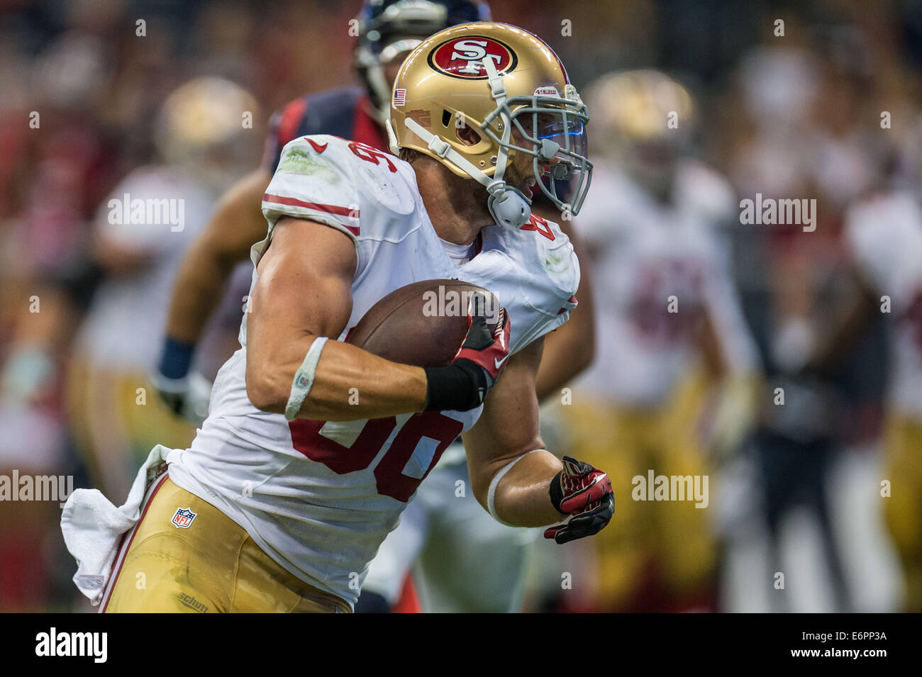 Houston, Texas, USA. 28th Aug, 2014. San Francisco 49ers tight end Kyle ...