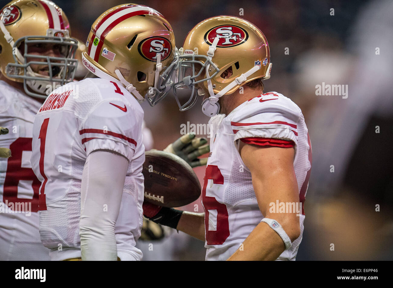 Houston, Texas, USA. 28th Aug, 2014. San Francisco 49ers tight end Kyle ...