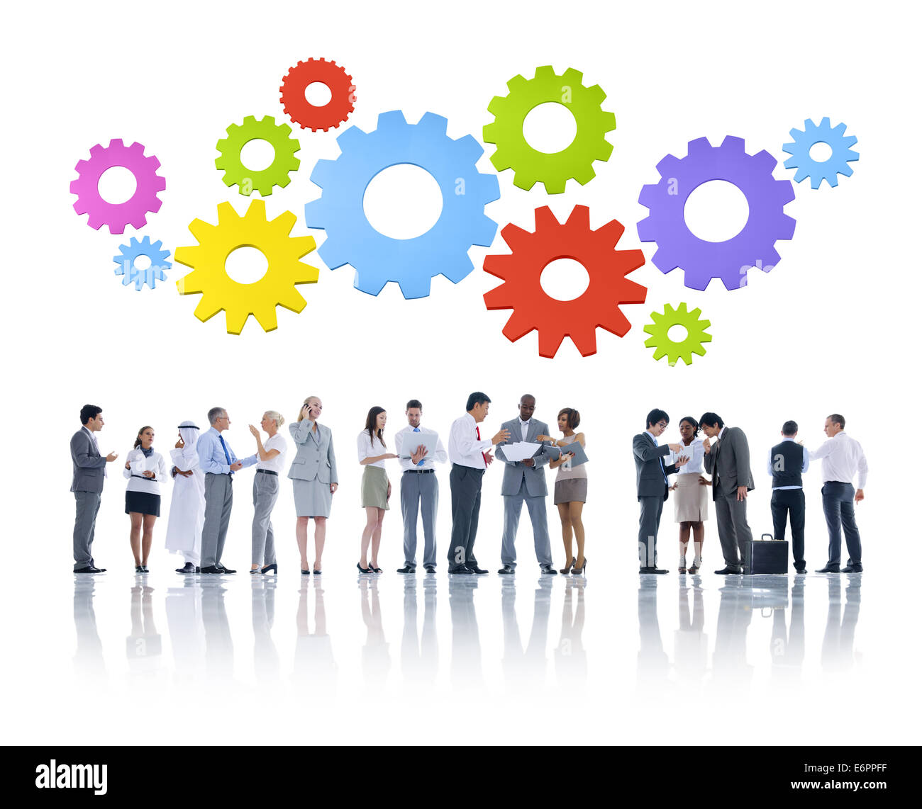 Men business cooperation gears team hi-res stock photography and images ...