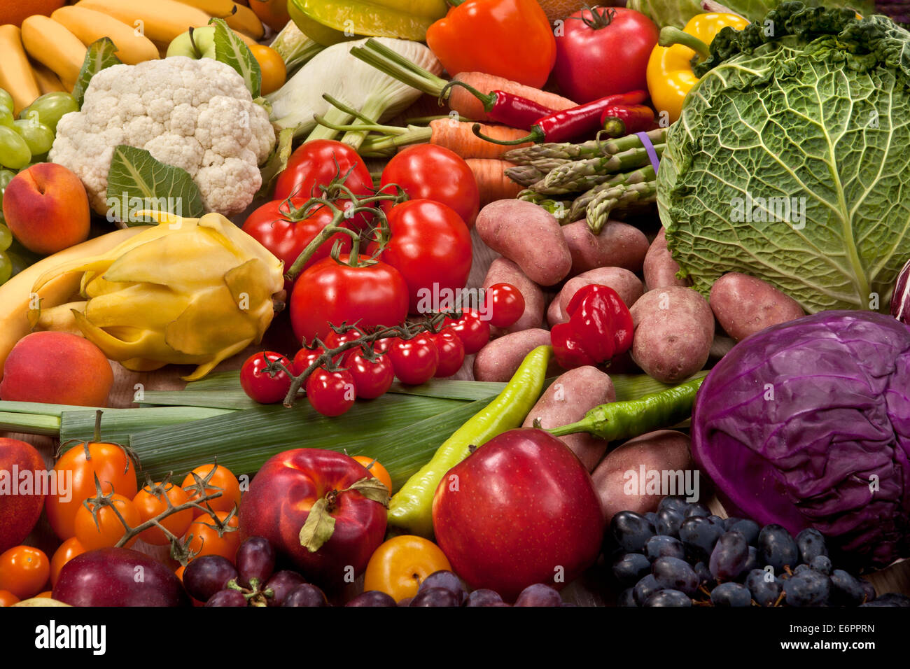 Assortment of fresh vegetables as a background Stock Photo - Alamy