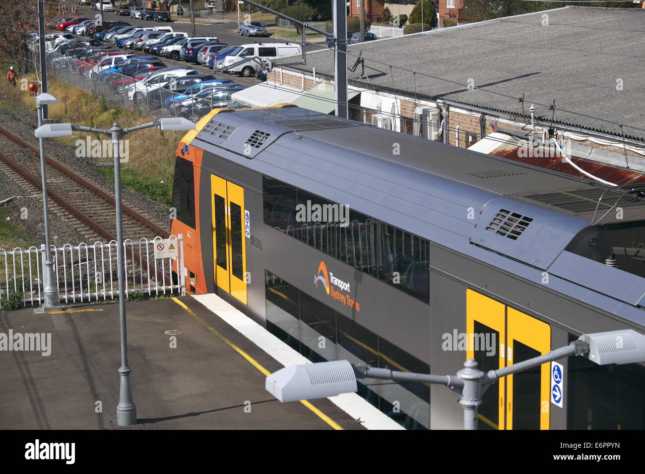 sydney train at a station on the sydney rail network,sydney,new south ...