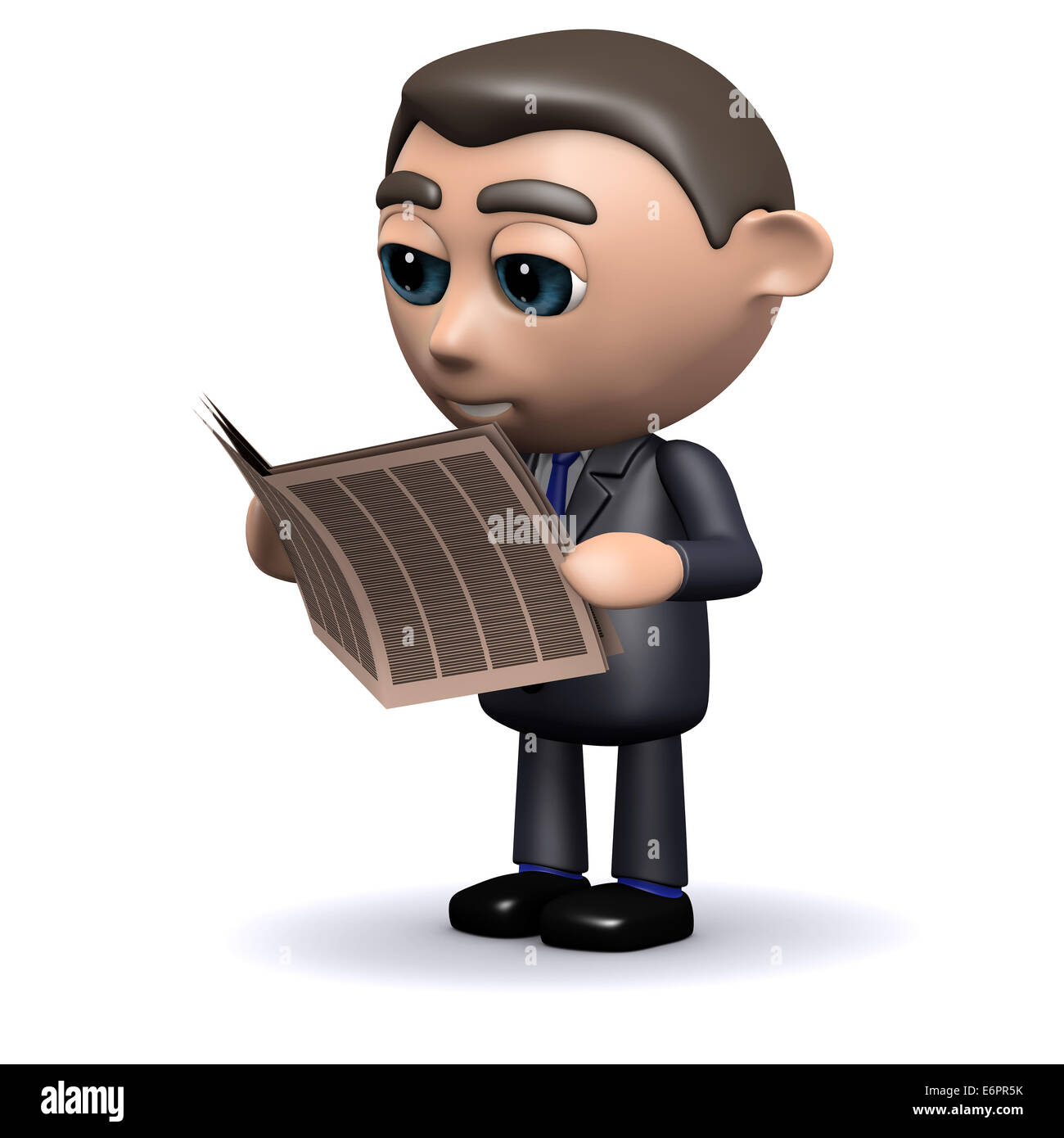 Businessman newspaper character cartoon Cut Out Stock Images & Pictures ...