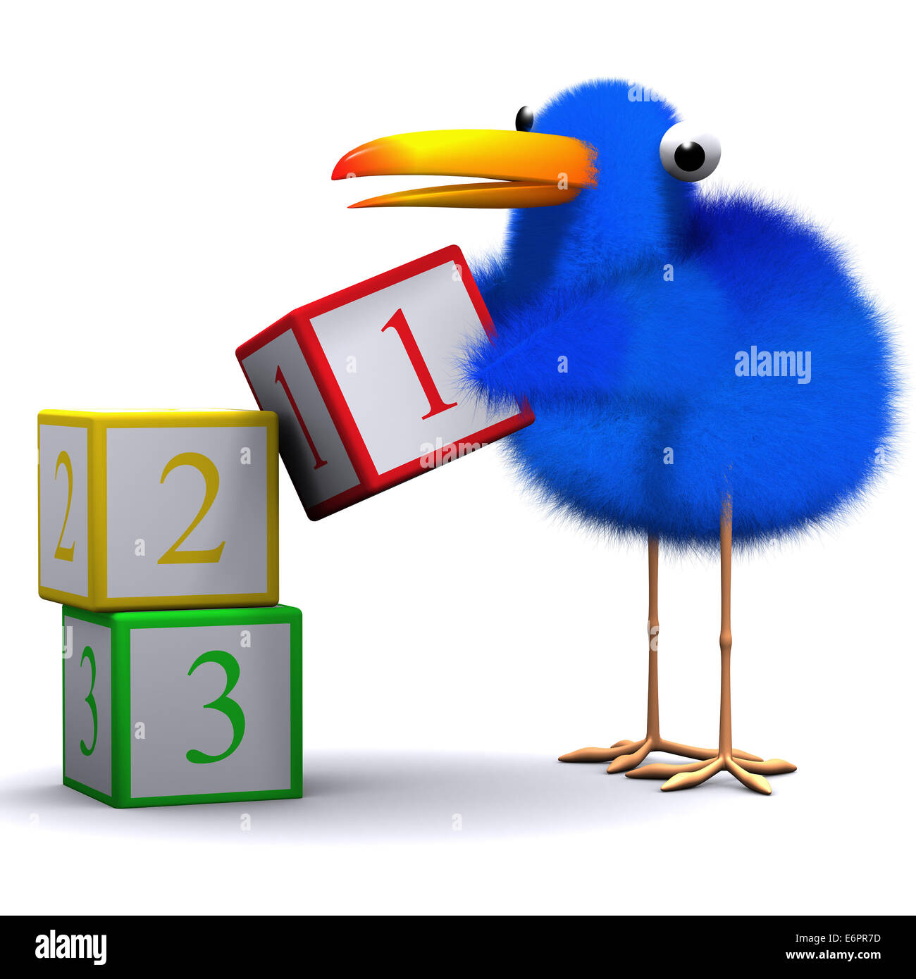 3d render of a blue bird counting with numbered wooden blocks Stock ... 3d render of a blue bird counting with numbered wooden blocks Stock ...