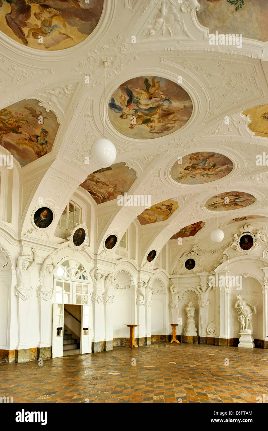 Imperial Hall, Sala Terrena, Stadtschloss, City Palace, Fulda, Hesse ...