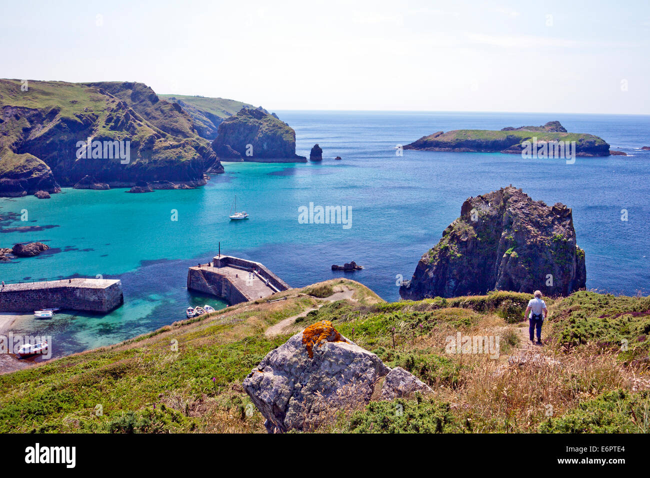The picturesque harbour at Mullion Cove on the Lizard Peninsula ...