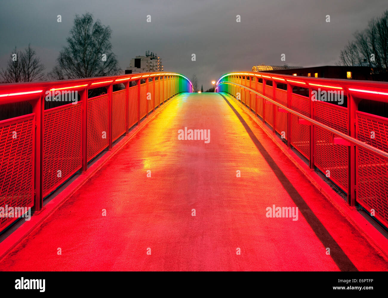 Rainbow pedestrian bridge hi-res stock photography and images - Alamy