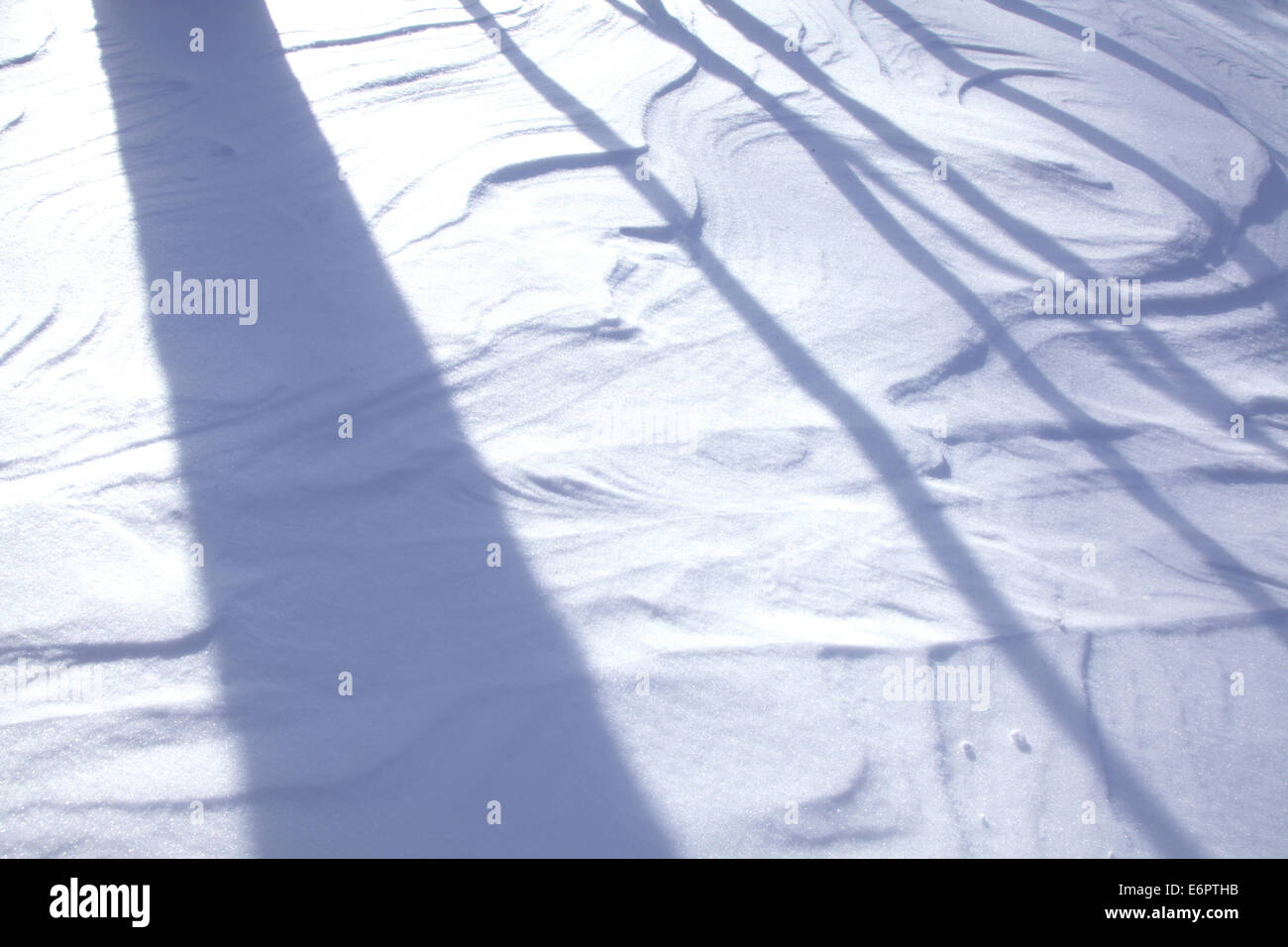 Shadows on snow Stock Photo - Alamy