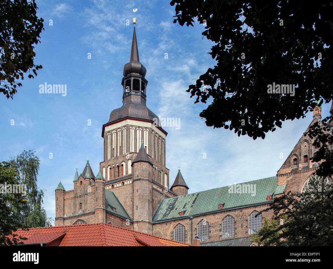 St. Mary's Church from 1298, old town, Stralsund, Mecklenburg-Western ...