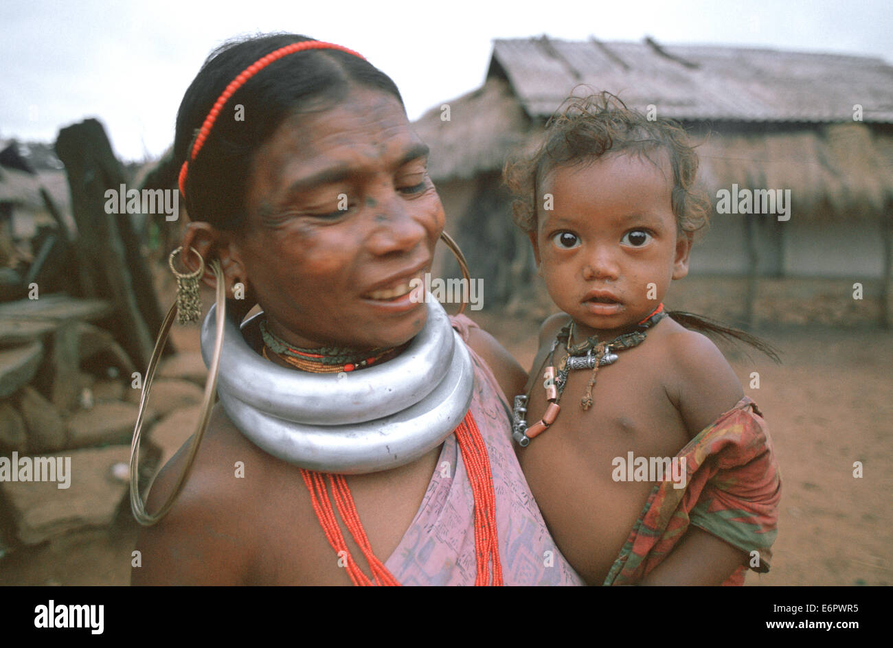 Mother and son belonging to the Gadaba tribe ( India). The photo has ...