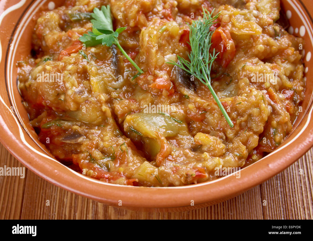 Zaalouk - Moroccan Eggplant Salad Stock Photo - Alamy