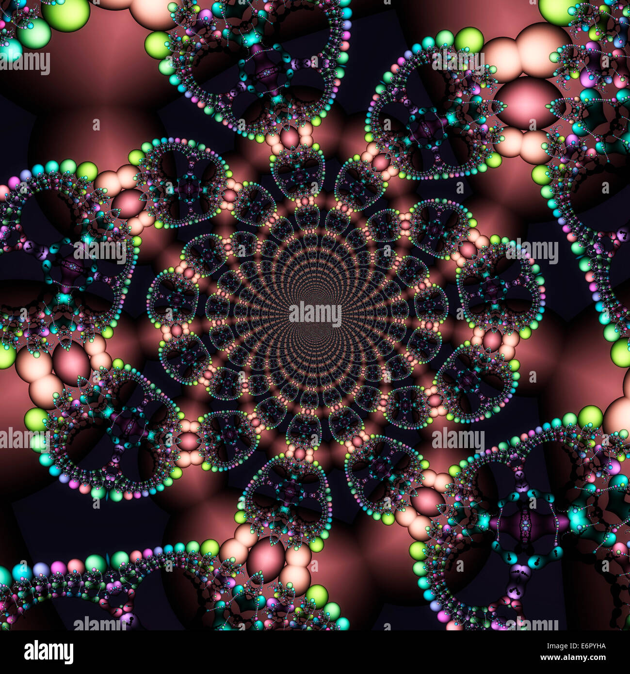 Digital Illustration of a fractal Structure Stock Photo - Alamy