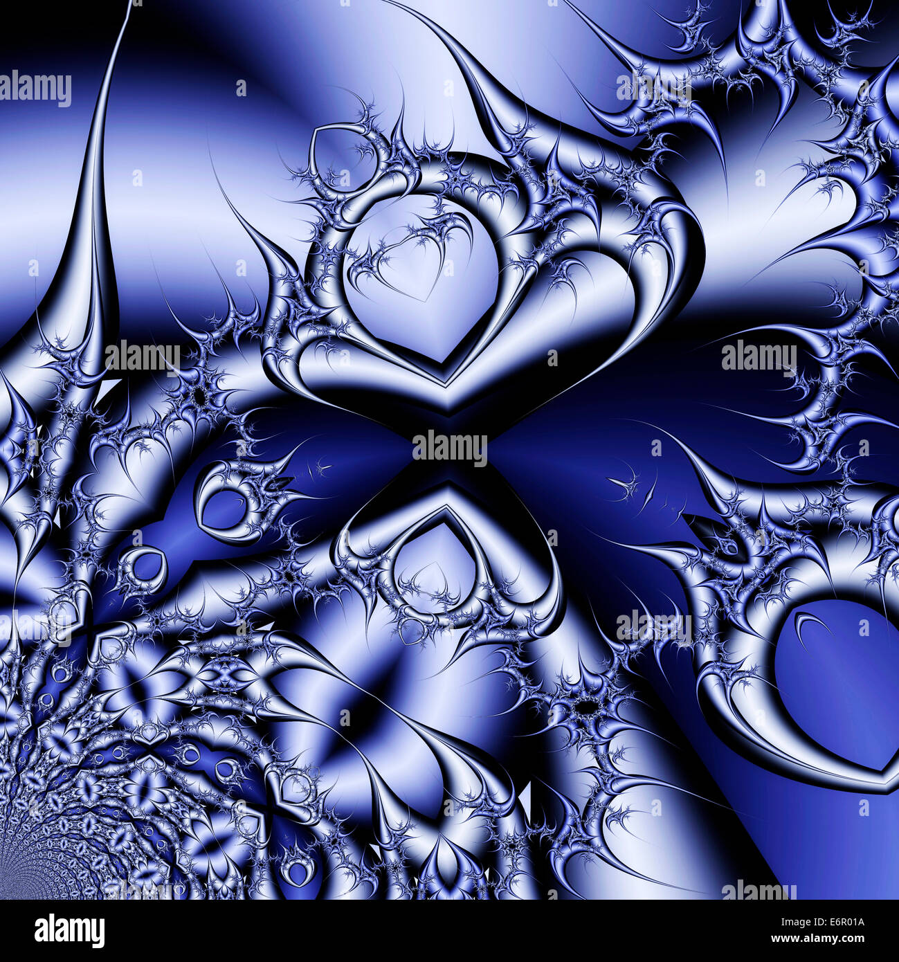 Digital Illustration of a fractal Structure Stock Photo - Alamy