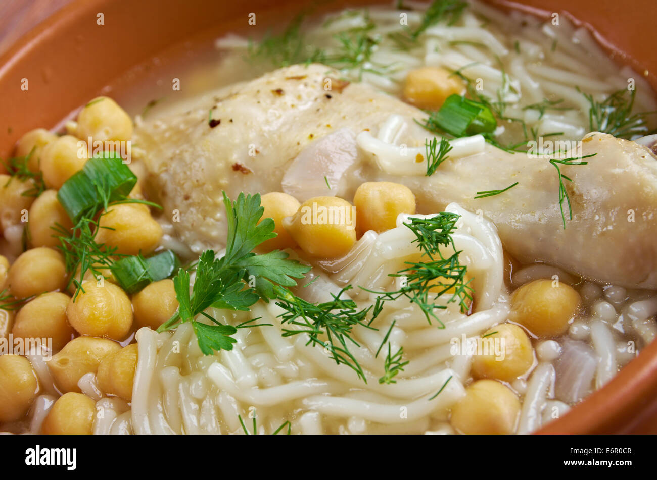 Chorba Beida - Algerian White Soup with meat and vegetables Stock Photo ...