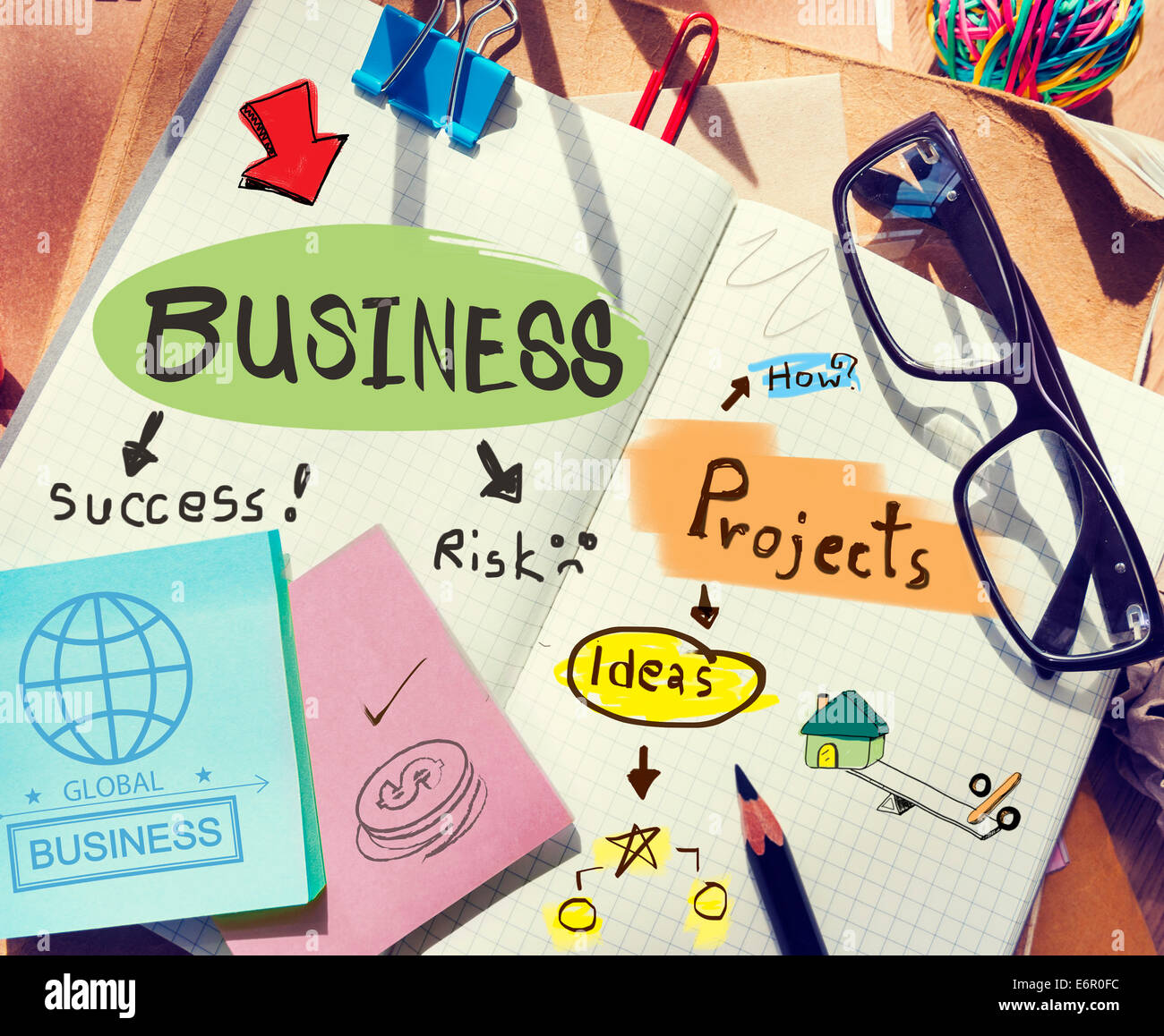 Projects notes hi-res stock photography and images - Alamy