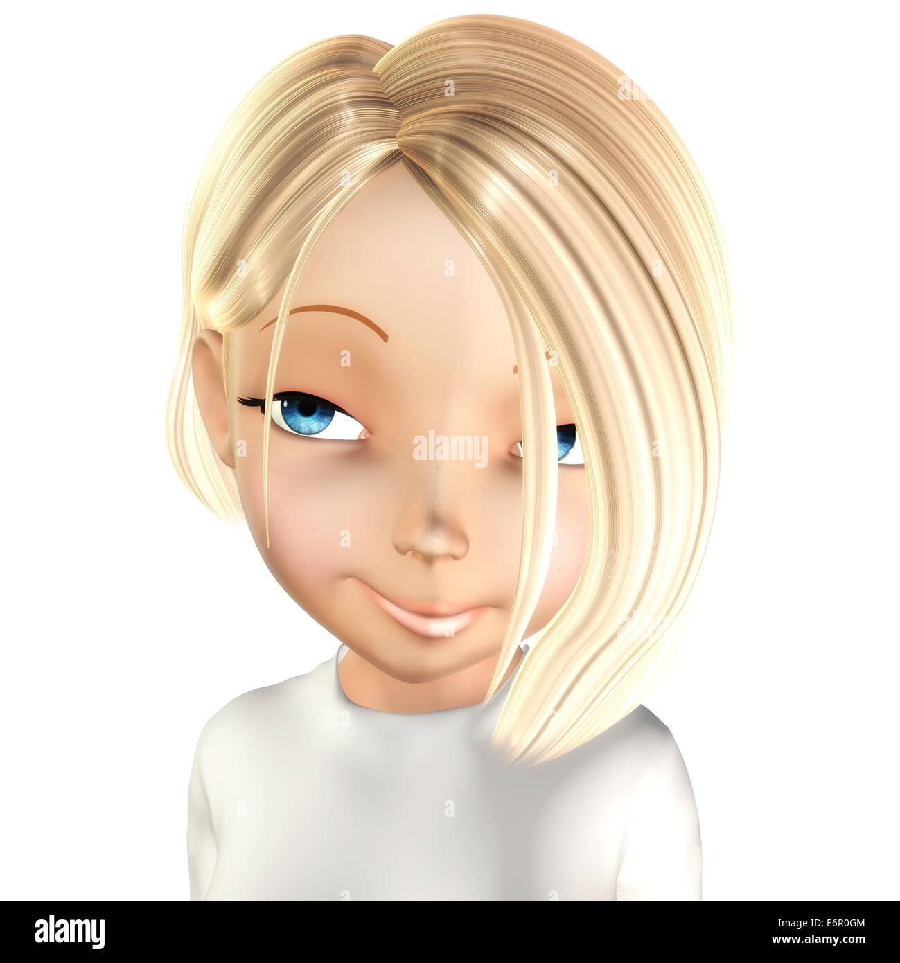 Digital Illustration of a Comic Girl Stock Photo - Alamy