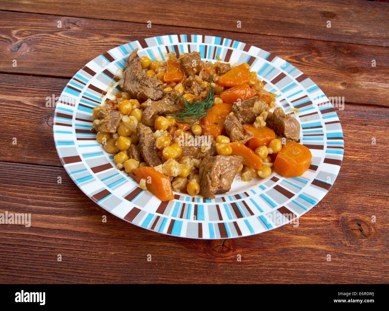 Cholent or Hamin - is a traditional Jewish stew. basic ingredients of ...