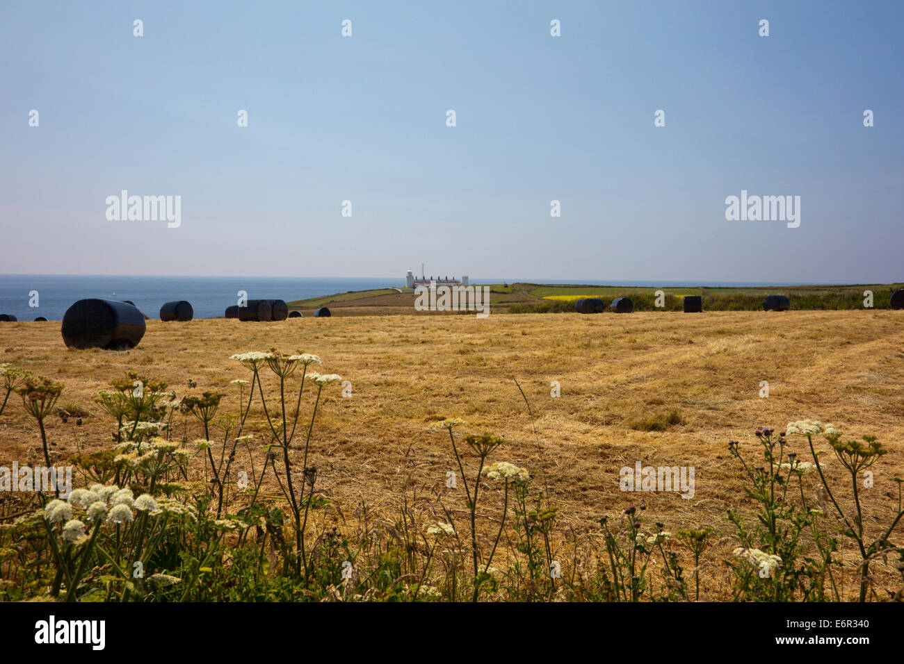 Lizard lighthouse from above Housel Bay on the South West Coastal ...