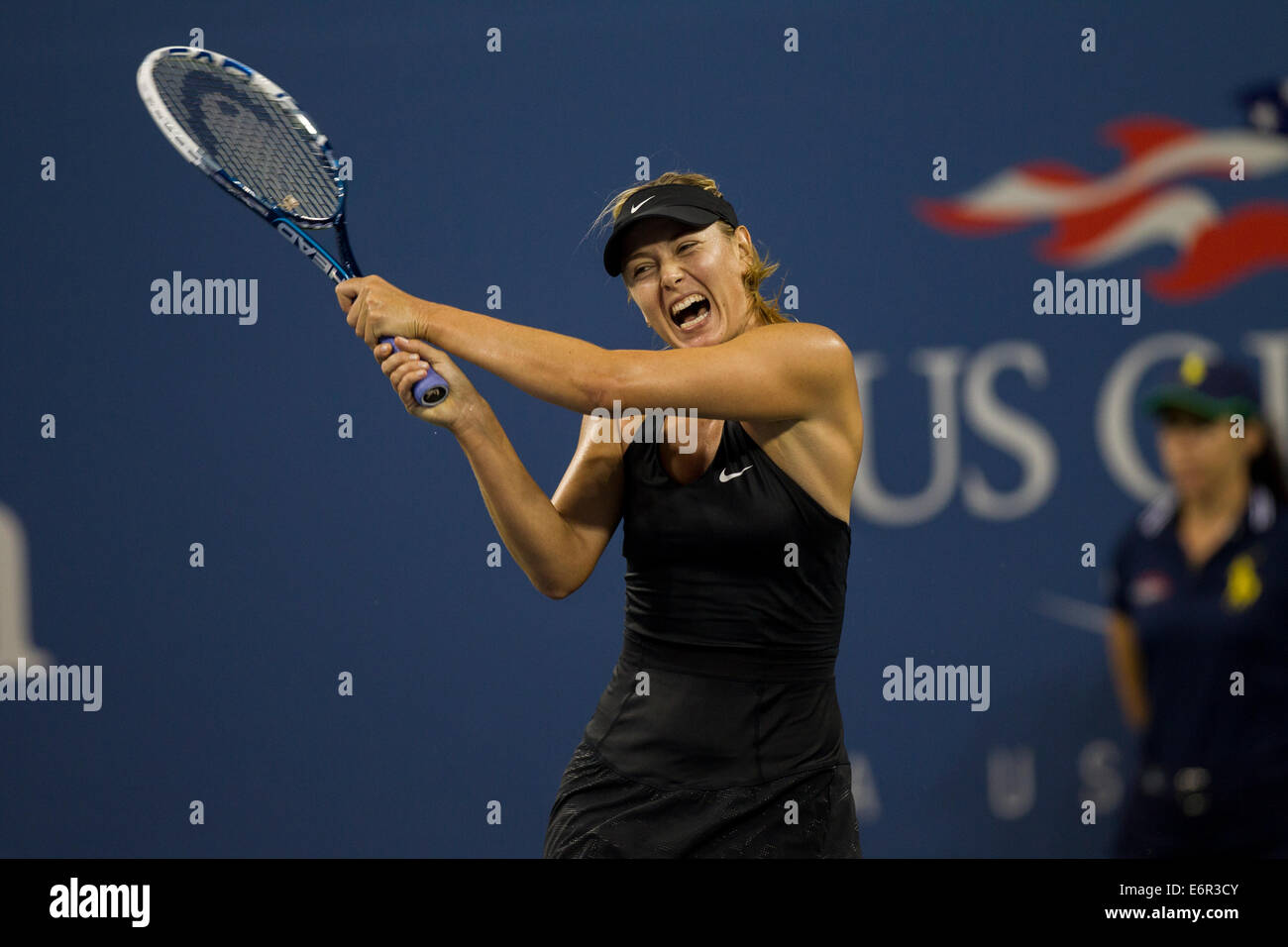 Flushing Meadows, NY, USA. 25th Aug, 2014. Maria Sharapova (RUS) in ...