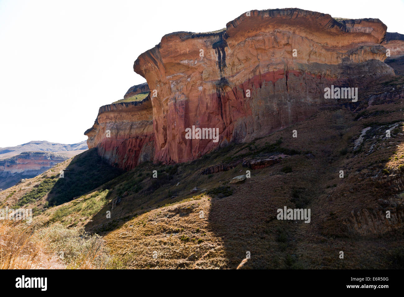 Brandwag Buttress Sandstone mountains at the Golden Gate area of the ...