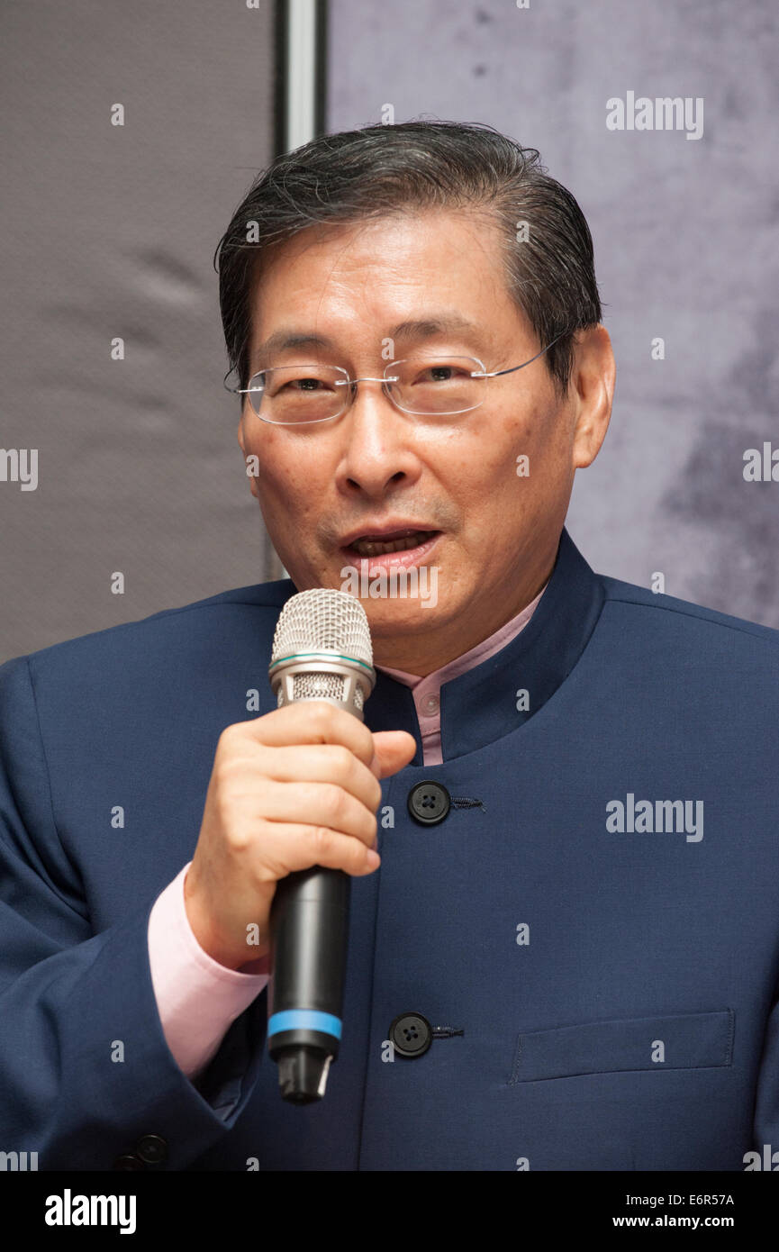 Taipei. 29th Aug, 2014. Mr. Chang An-lo, AKA “White Wolf”, leader and ...