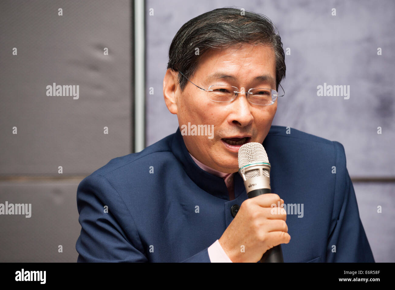 Taipei. 29th Aug, 2014. Mr. Chang An-lo, AKA “White Wolf”, leader and ...
