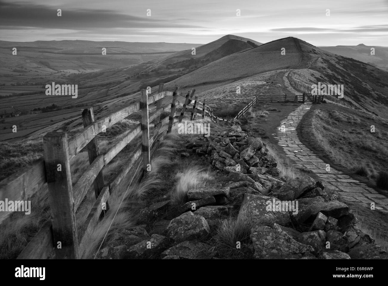 Mountain ridge walking Black and White Stock Photos & Images - Alamy
