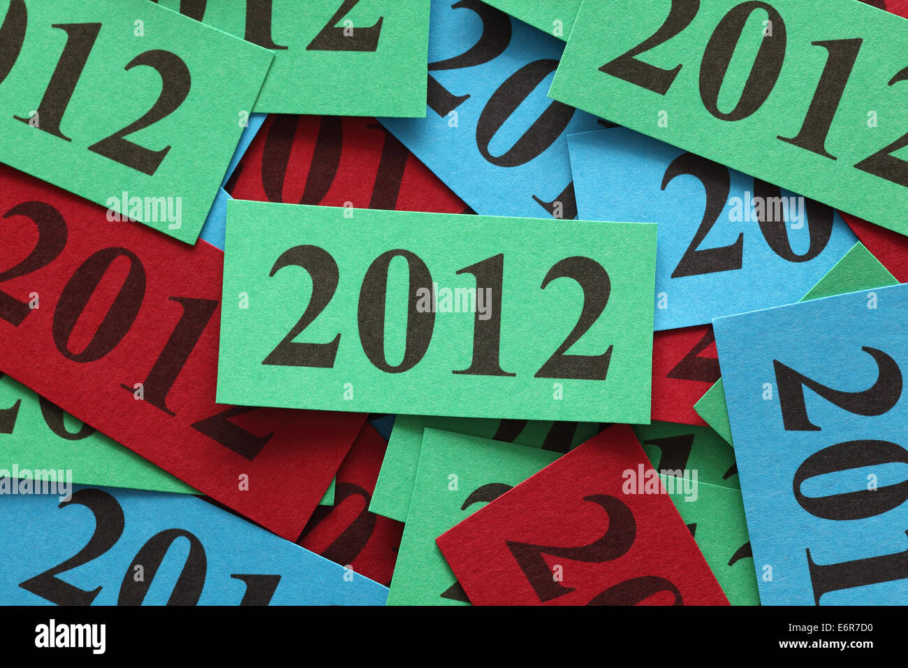 New Year 2012. Heap of colored paper with the number "2012 Stock Photo ...