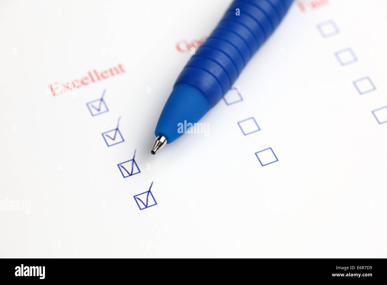 Quality questionnaire hi-res stock photography and images - Alamy