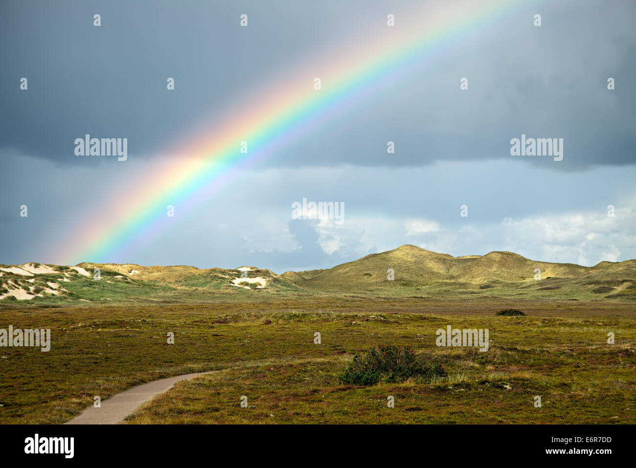 north sea landscape with a rainbow Stock Photo - Alamy