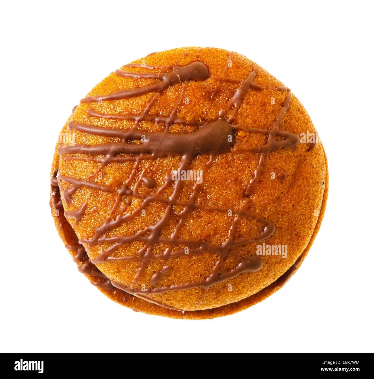 Round gingerbread cookie isolated on white background Stock Photo - Alamy