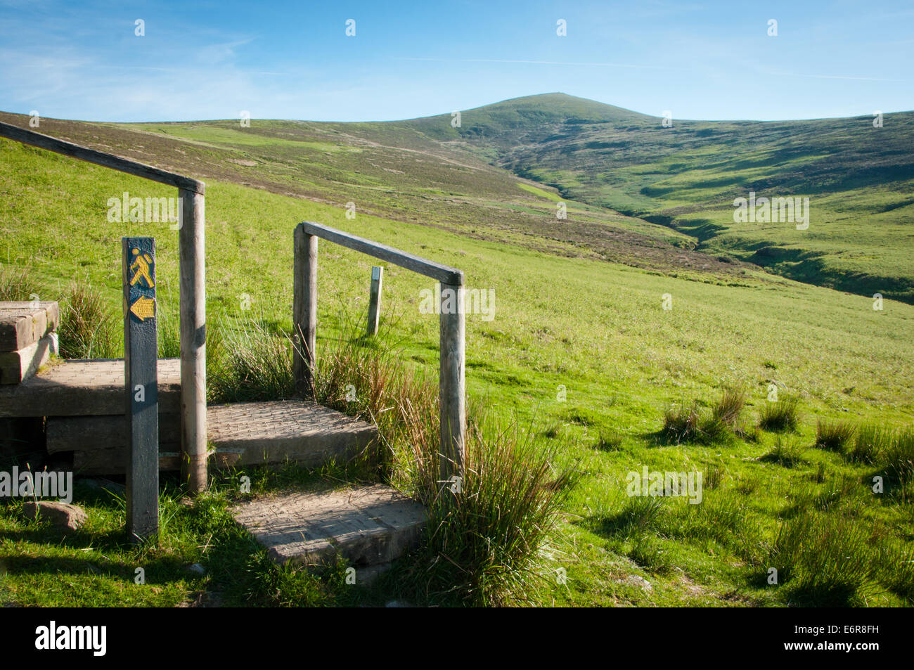 Waymarked Trail in Wicklow Mountains National Park Ireland Stock Photo ...