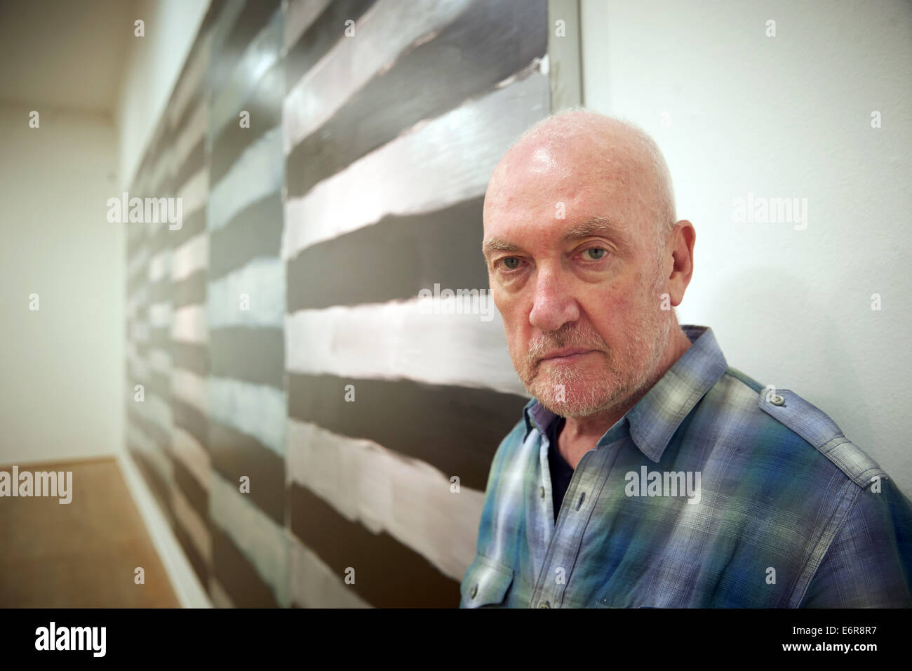 Koblenz, Germany. 29th Aug, 2014. The Irish artist Sean Scully stands ...