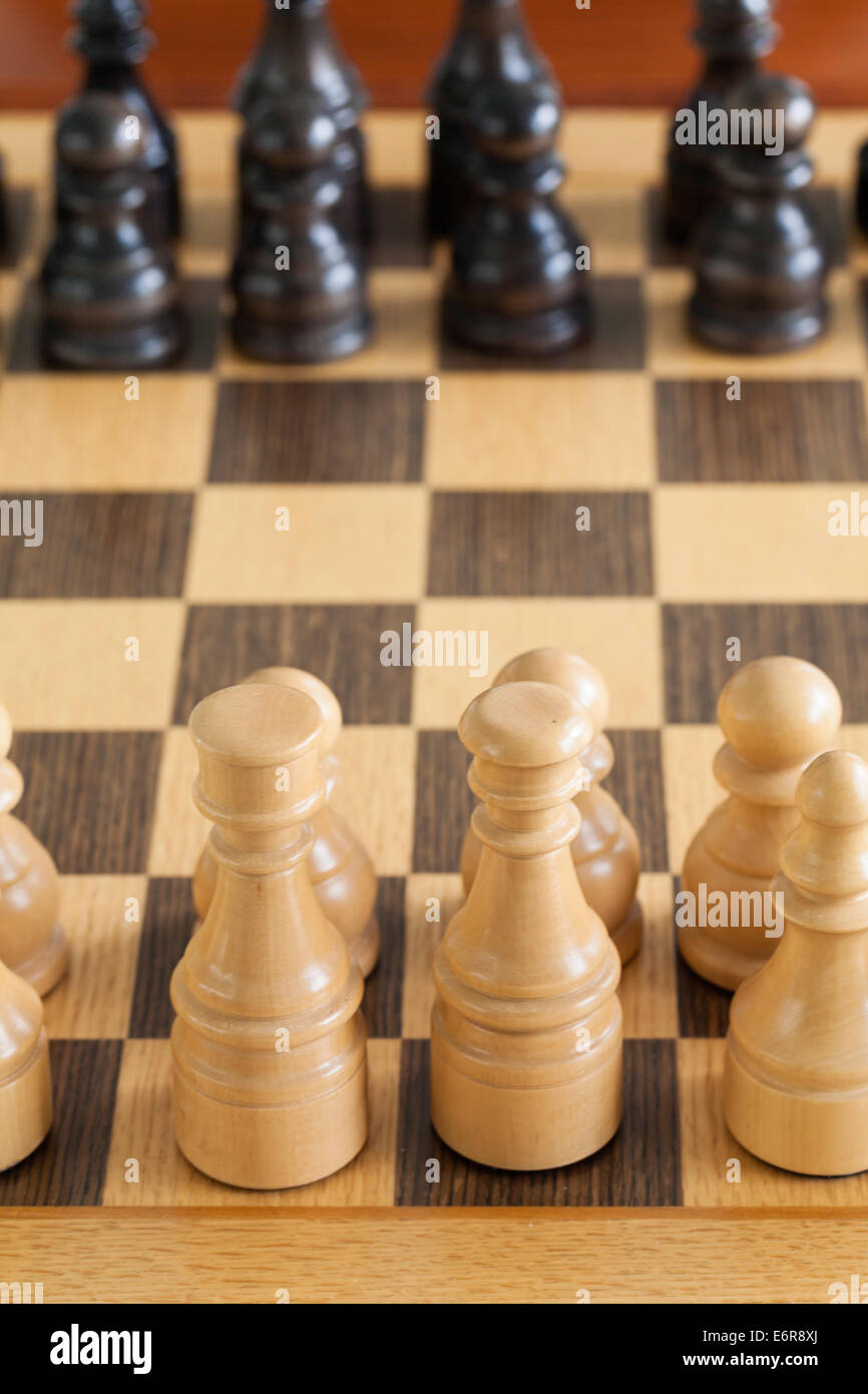 Close up Shot Of Chess Board And Figures Stock Photo - Alamy
