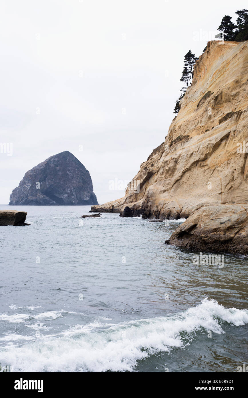 Chief Kiawanda Rock otherwise known as Haystack Rock in Pacific City ...