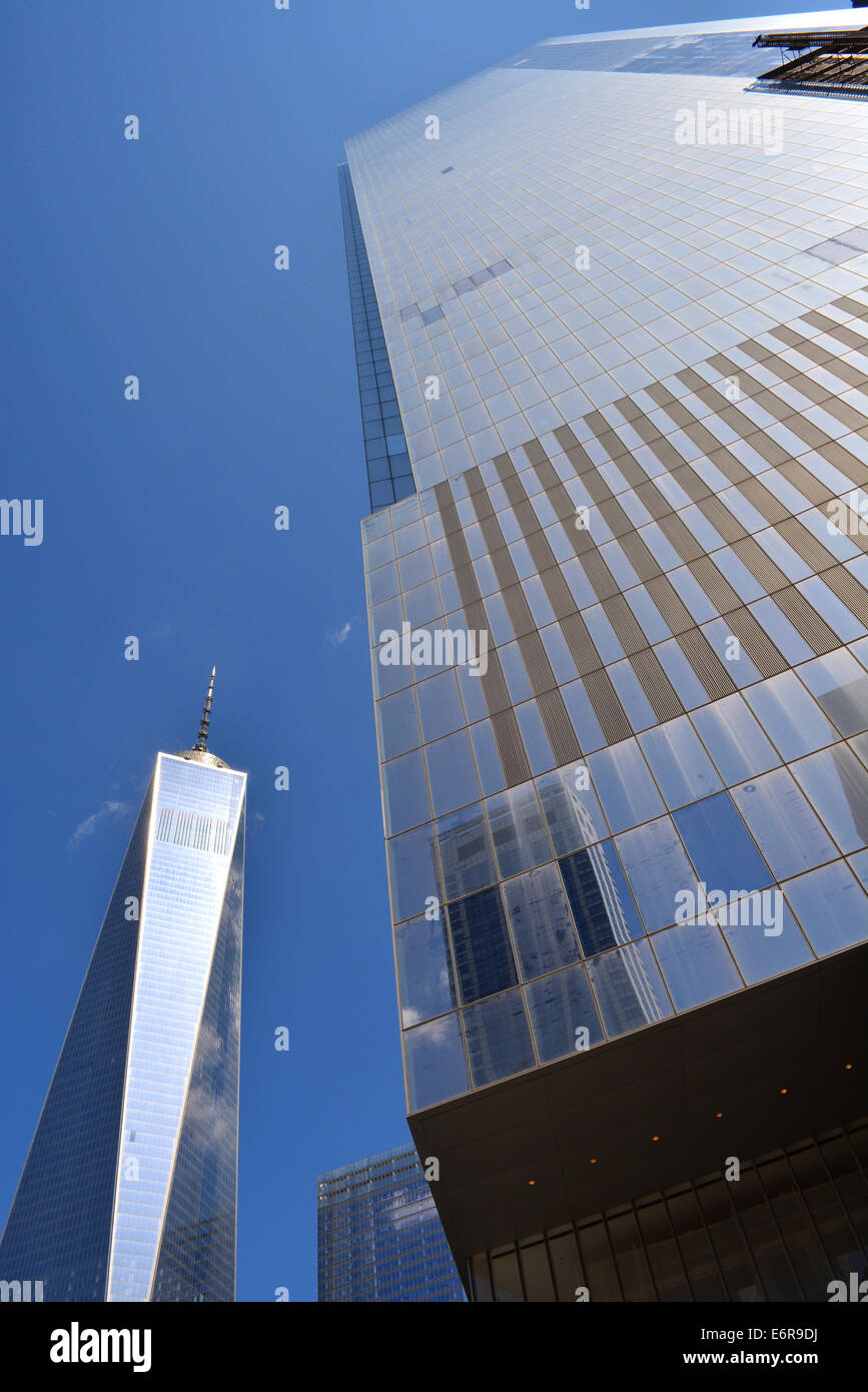 World Trade Center Towers One and Four in Lower Manhattan Stock Photo ...
