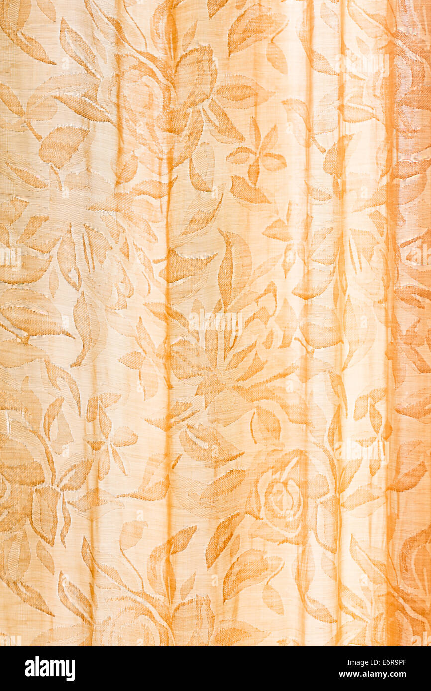 front curtain with floral elements Stock Photo - Alamy