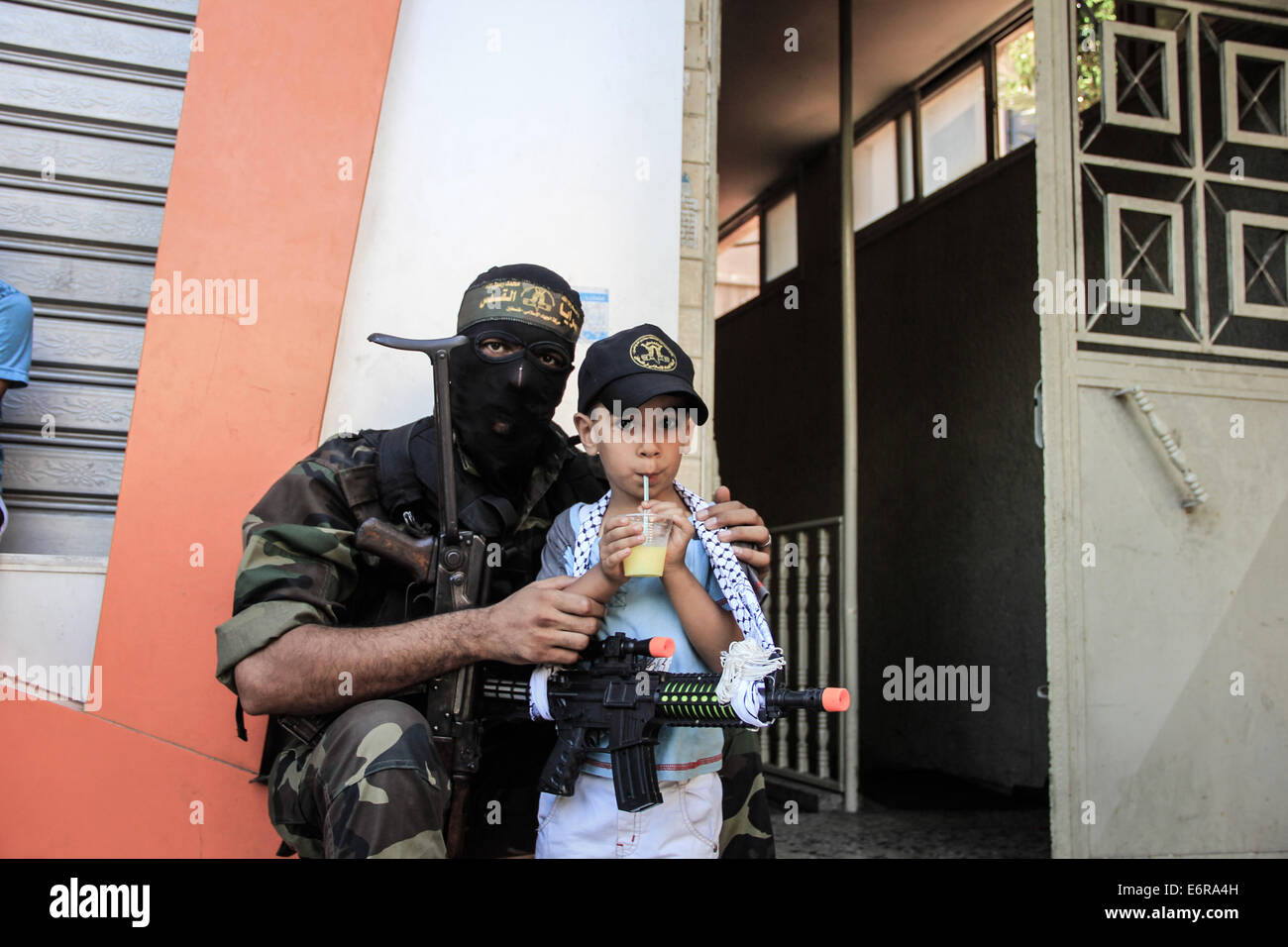 Gaza. 29th Aug, 2014. Children taking part in the military parade ...