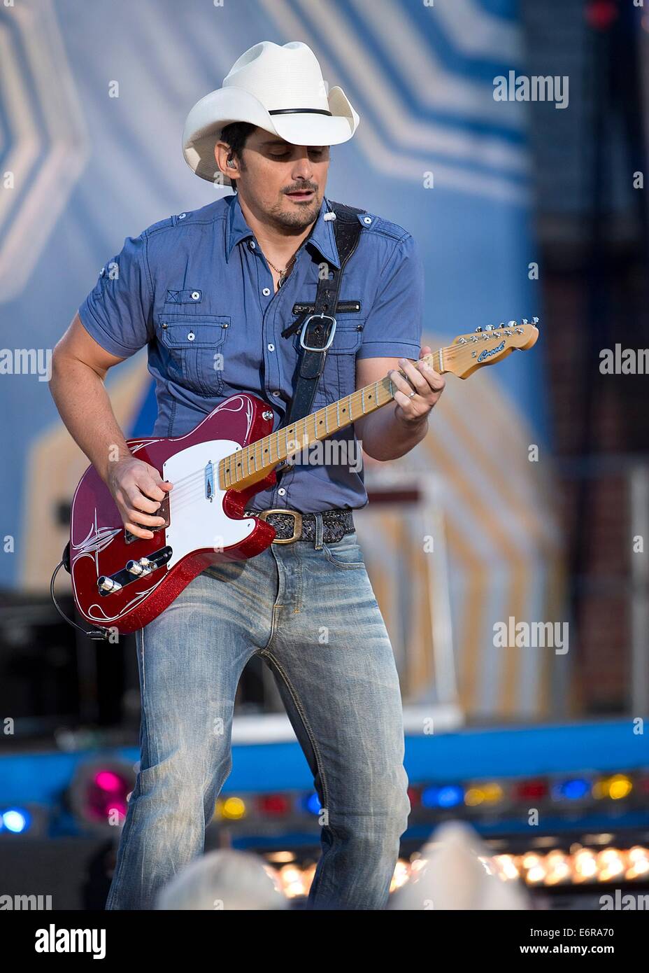 New York, NY, USA. 29th Aug, 2014. Brad Paisley on stage for Good ...