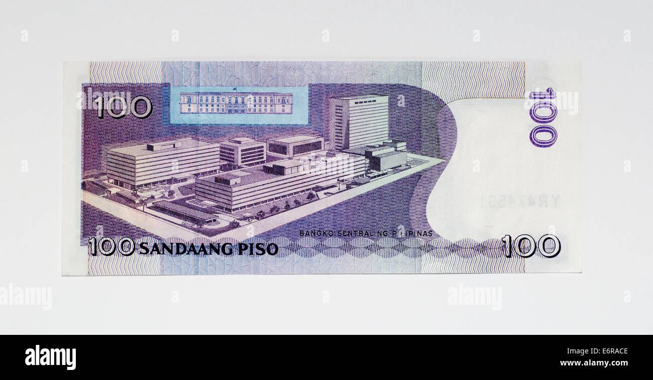 Philippines 100 One Hundred Piso Bank Note Stock Photo - Alamy