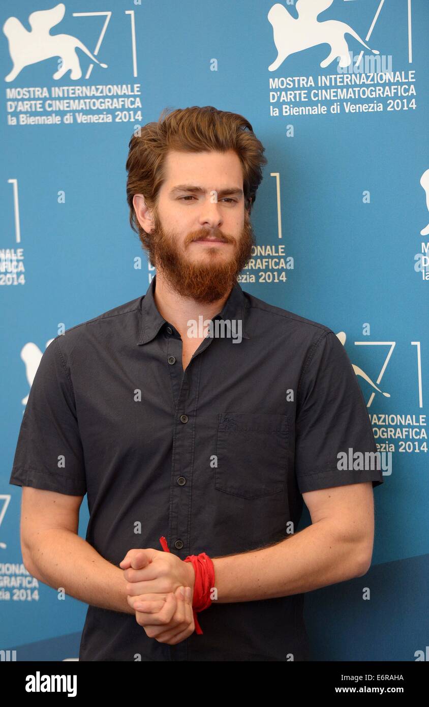 Venice. 29th Aug, 2014. Actor Andrew Garfield poses during the photo ...