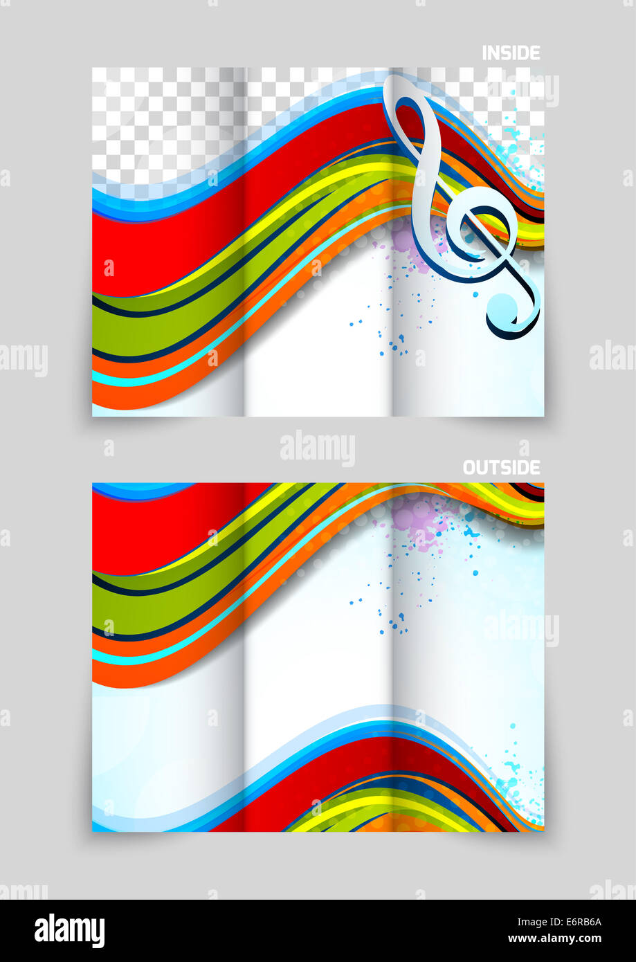 Music tri fold brochure hi-res stock photography and images - Alamy